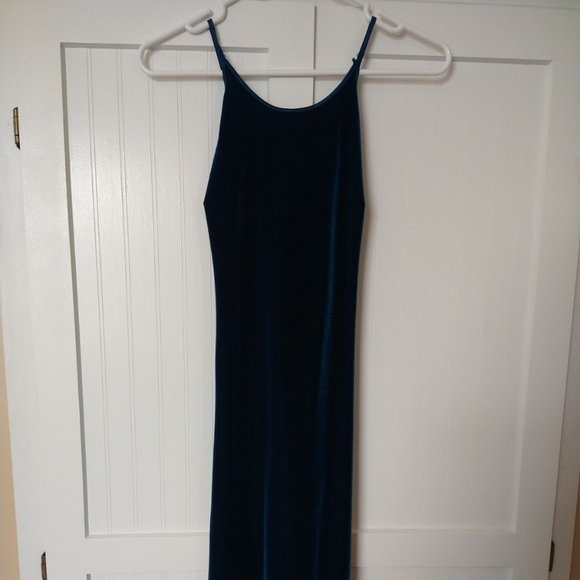 jcpenney | Dresses | Teal Body Hugging Velvet Dress Small | Poshmark